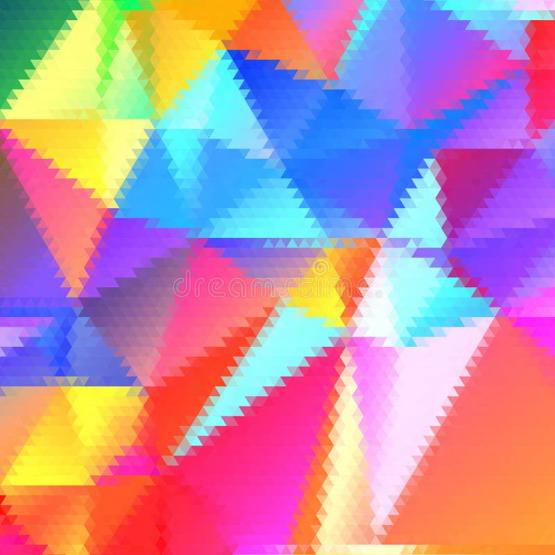 Beautiful Festive Background. Bright Colorful Triangles. Vector Design ...
