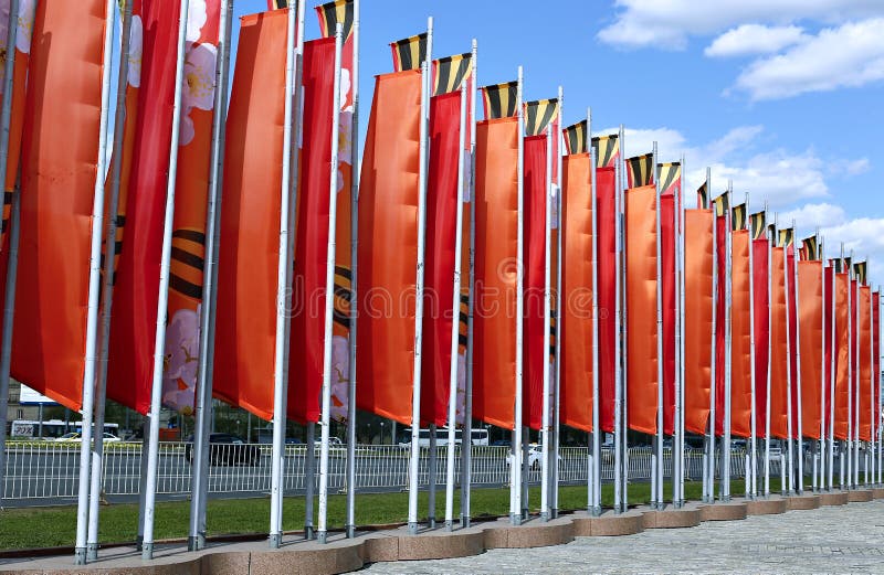Beautiful festive flags stock photo. Image of flag, blue - 99163948