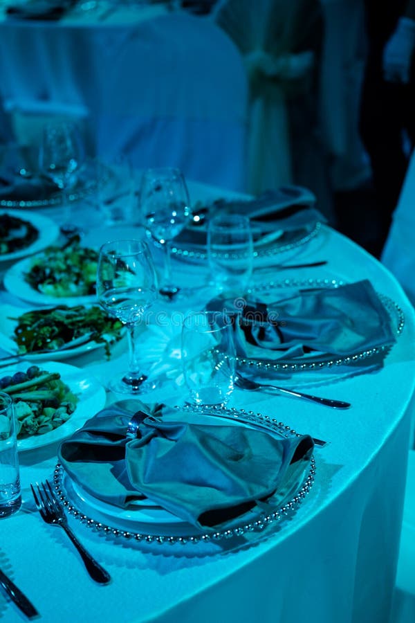 Beautiful Festive Table Setting at the Event Stock Photo - Image of ...
