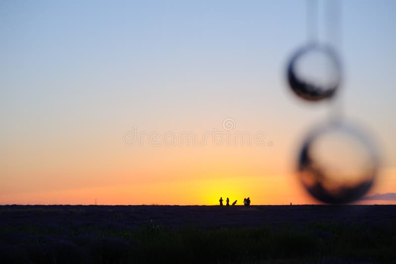 Sunset and people on it stock image. Image of nature - 113593673