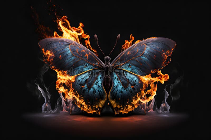 Butterfly Flames Stock Illustrations – 186 Butterfly Flames Stock ...