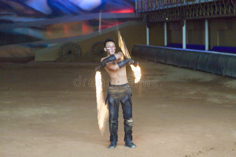 Beautiful fiery show editorial image. Image of burn - 108950480