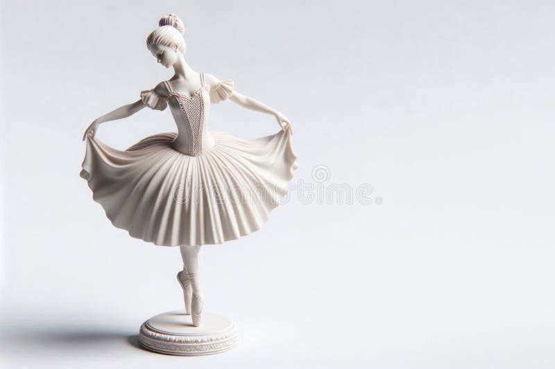 Beautiful Figure of a Dancing Ballerina. Space for Text. Stock Photo ...