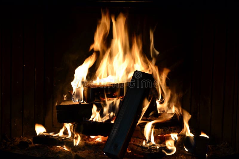 Beautiful fire.Fireplace. stock photo. Image of relaxation - 63042690