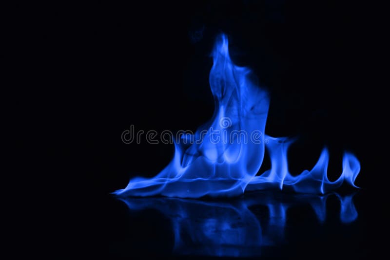 Blue Flame Black Background