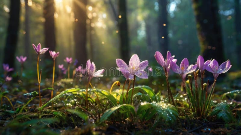 Beautiful Firefly in the Night at Nature Forest. Spring Banner, Spring ...