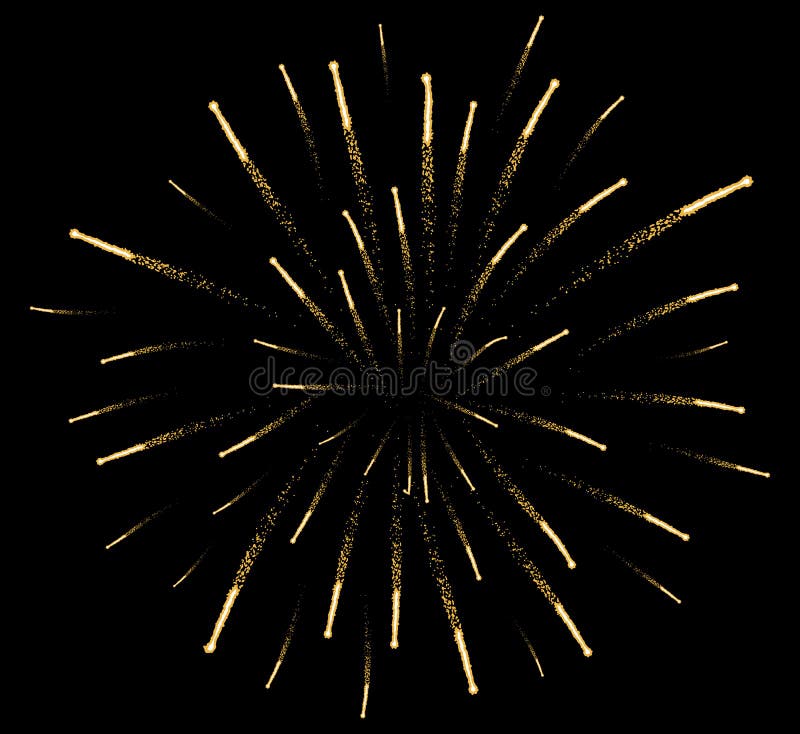 Beautiful Firework Firecracker with Sparks at Night Sky. Vector ...