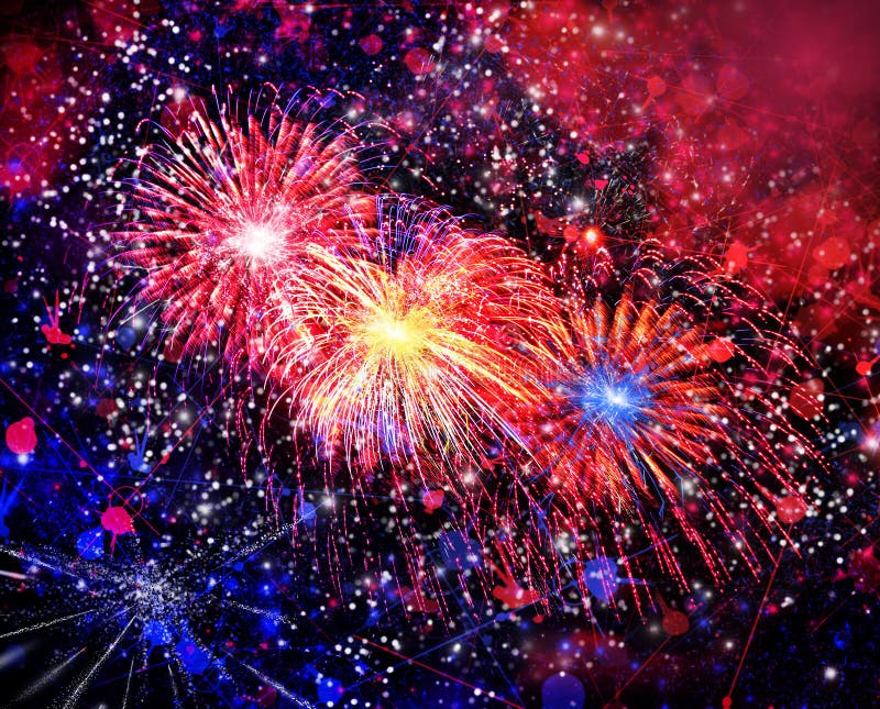 Beautiful red firework stock image. Image of firework - 92720097