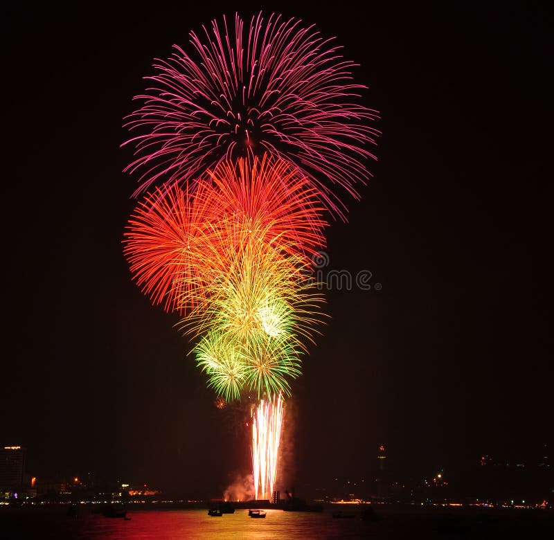 Beautiful Fireworks stock image. Image of bright, works - 23610467