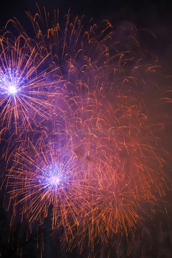 Fireworks of Different Colors and Shapes Exploding during Valencia ...