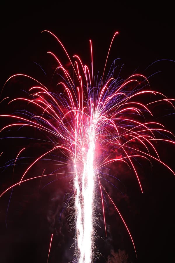 Beautiful Fireworks Display on New Year S Eve Stock Image - Image of ...