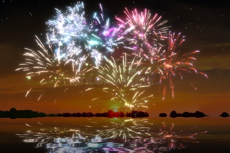 Fireworks Sunset Stock Photos - Download 3,842 Royalty Free Photos