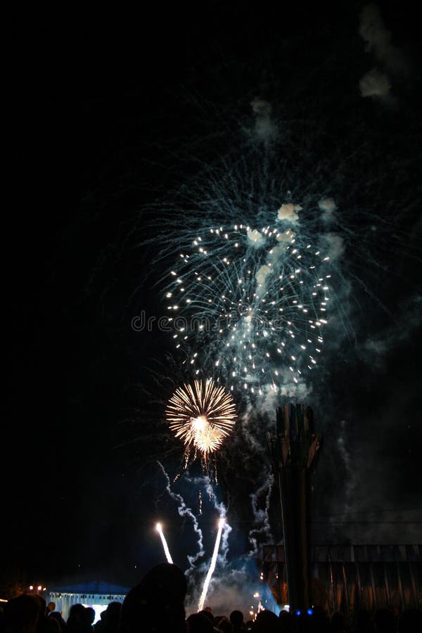 Fireworks light up the sky stock photo. Image of display - 162983568