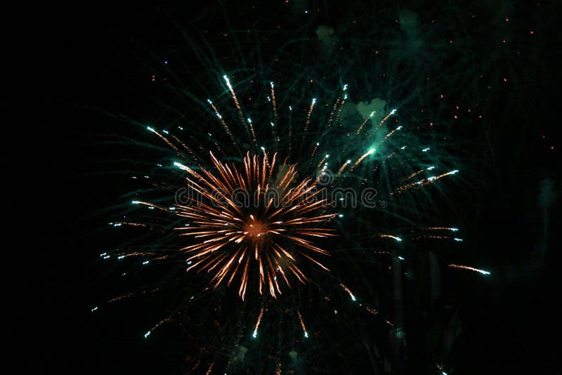 Beautiful Fireworks. Light Up the Sky, Celebration Fireworks Stock ...
