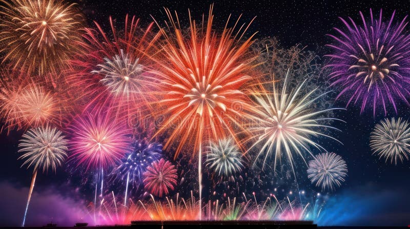 Dramatic Fireworks Stock Illustrations – 377 Dramatic Fireworks Stock ...