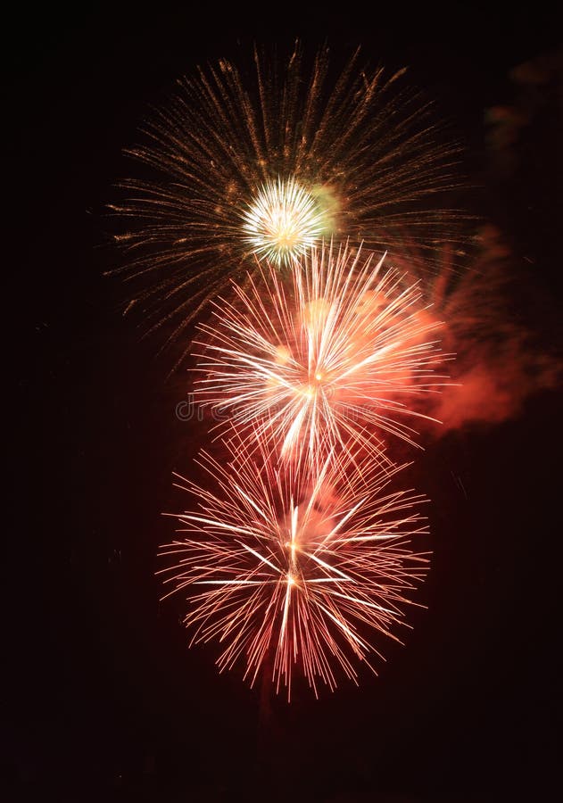 Beautiful Fireworks Over Sky Stock Photo - Image of fireworks, event ...