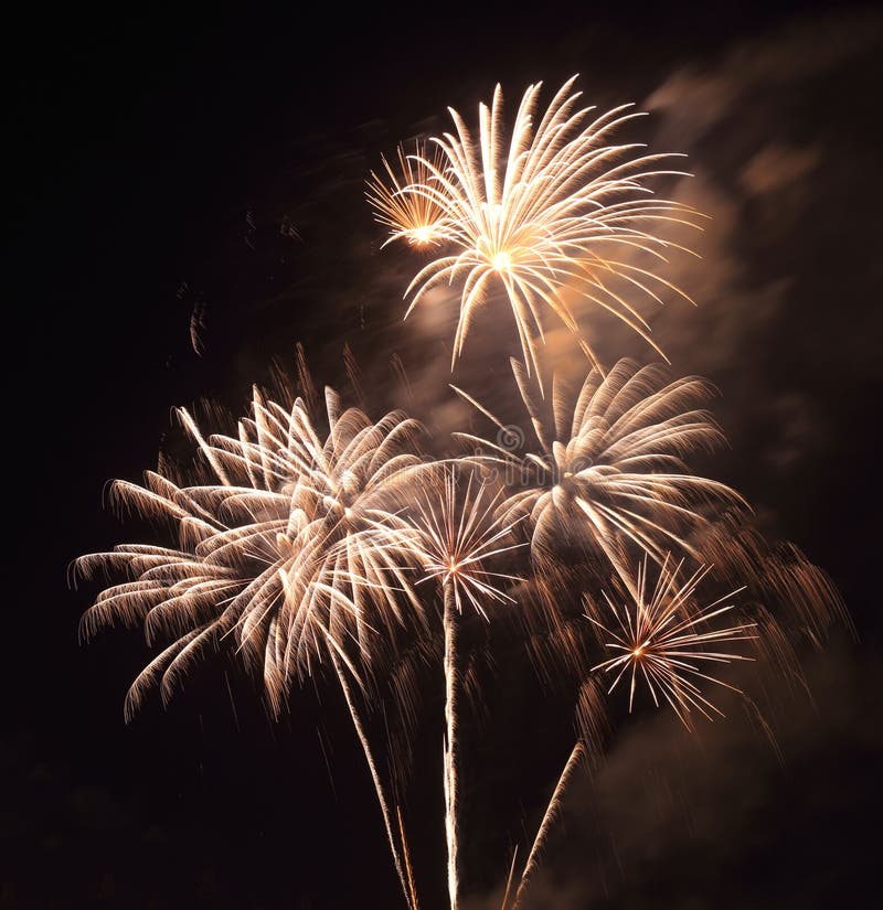Beautiful Fireworks Over Sky Stock Image - Image of night, festival ...