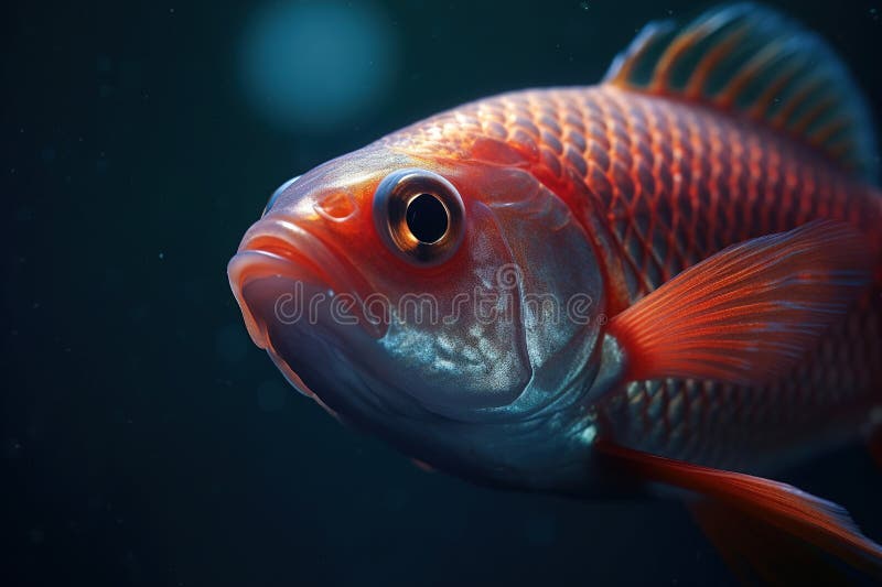 Beautiful Fish Close-up. Generated by AI Stock Illustration ...