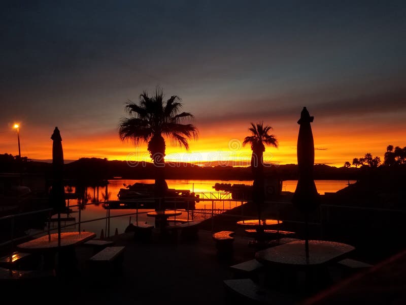 Beautiful Fishers Landing Az Sunset Stock Image - Image of fishers ...