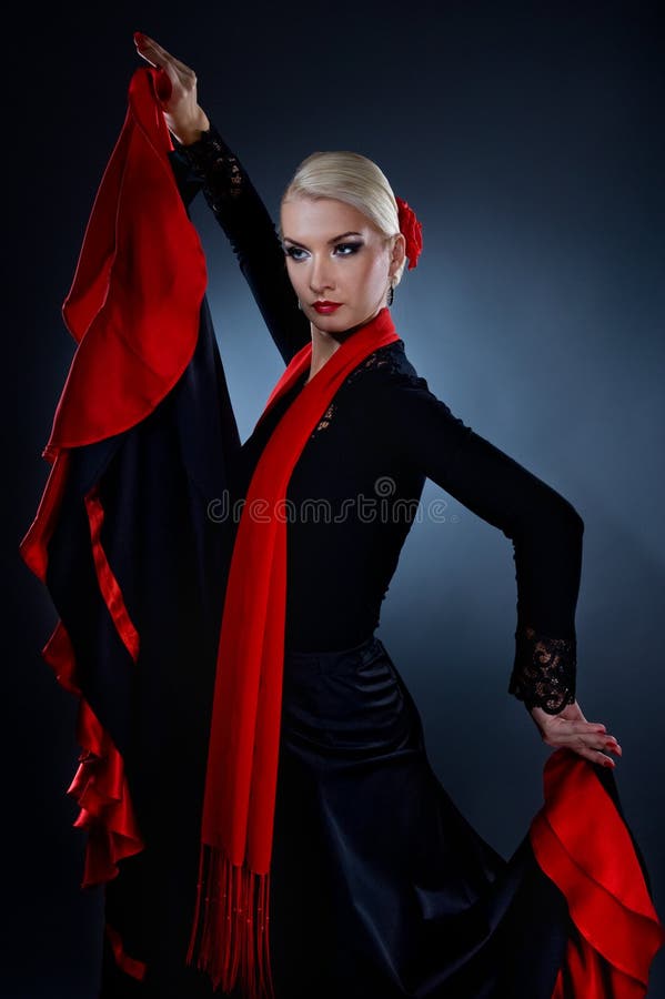 Beautiful flamenco dancer stock photo. Image of dress - 12053182
