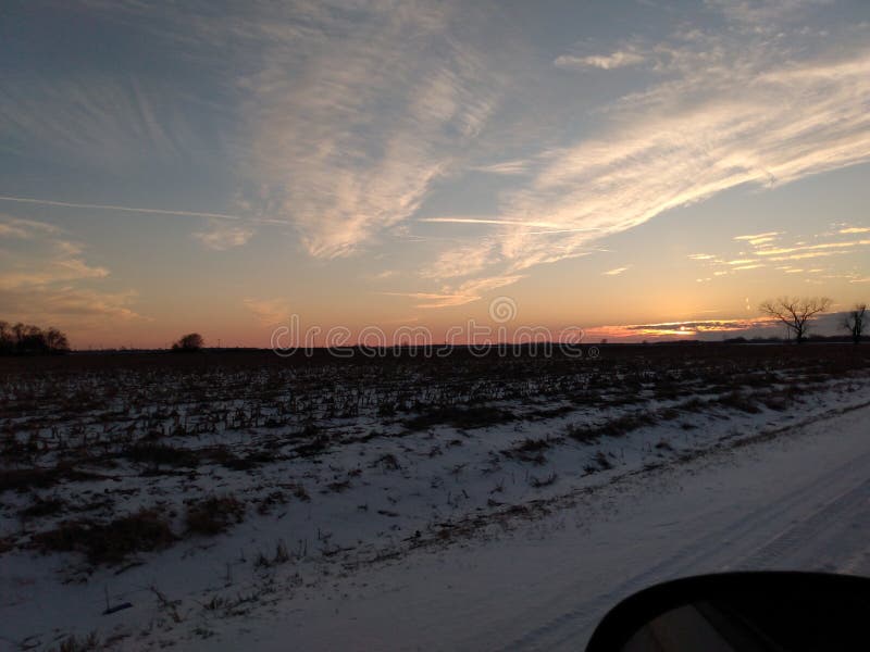 Beautiful in the Flat Country Stock Photo - Image of cloud, light ...