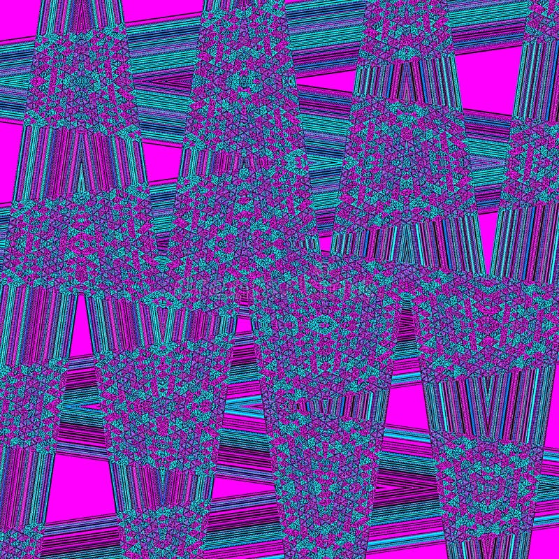 Beautiful Flat Pattern with Neon Blue Irregular Lines on Pink ...