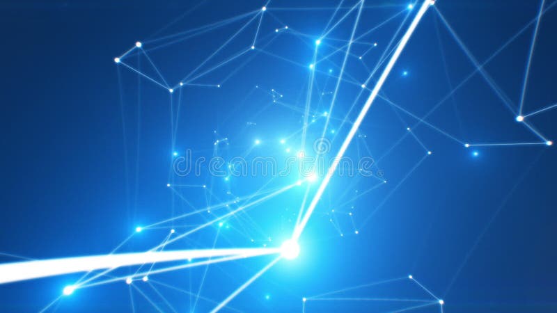 Beautiful Flight through the Abstract Network. Looped Animation Stock ...