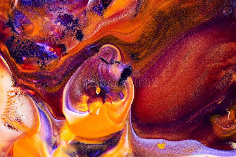 Beautiful Floating Paints Mixed Abstract Background Stock Image - Image ...