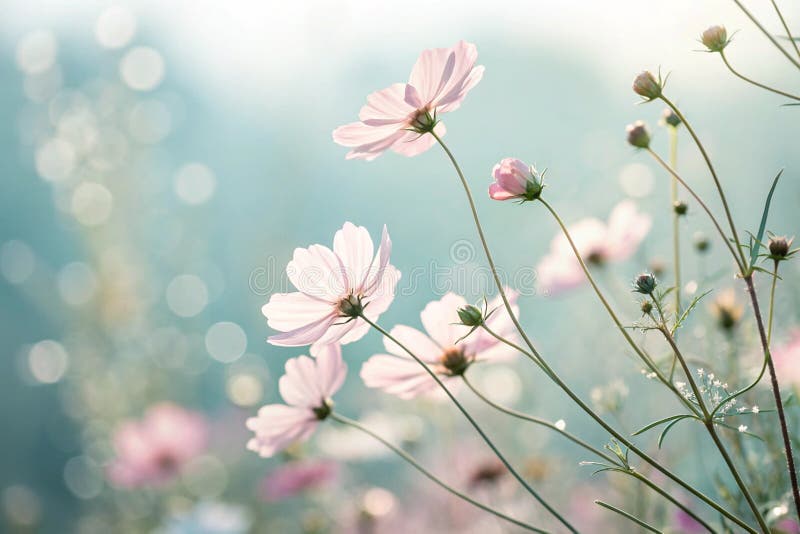 Realistic Light Floral Background Real Tulip Flower Night Light