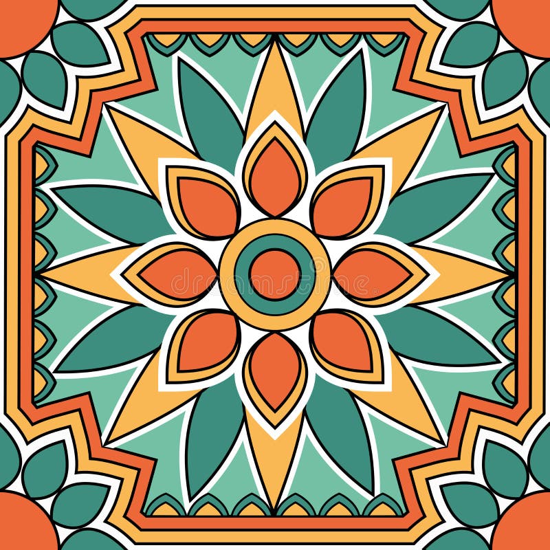 Beautiful Floral Decorated Pattern. Stock Illustration - Illustration ...