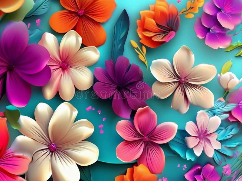 Beautiful Floral Wallpaper Backgrounds, Generated by AI. Stock ...