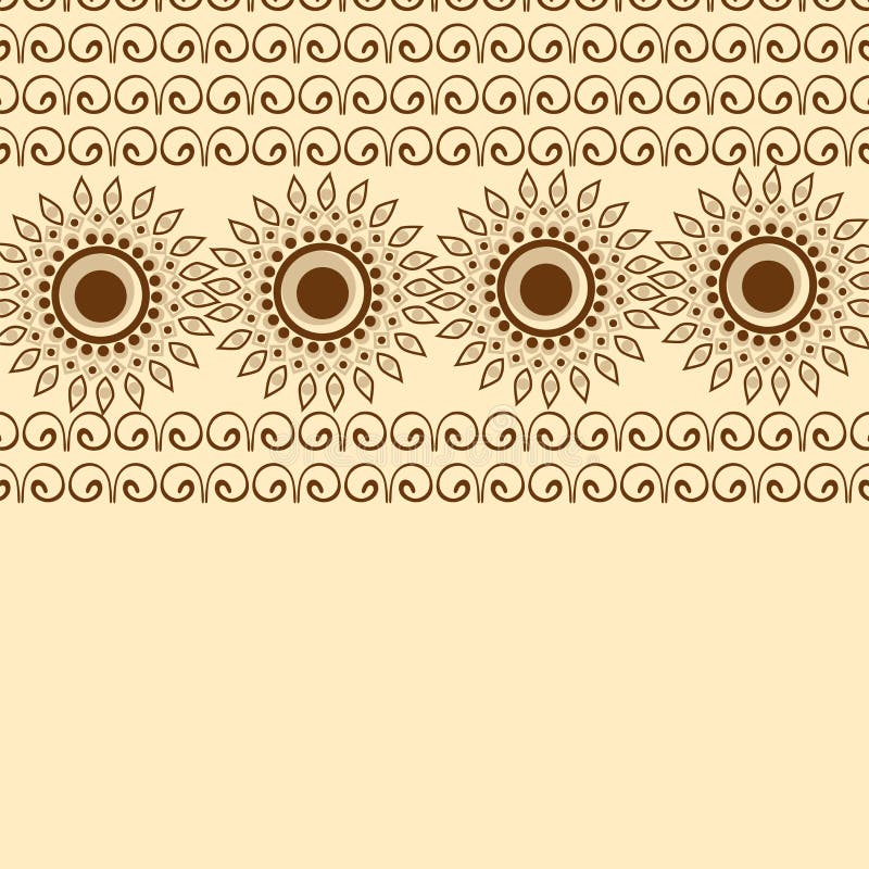 Beautiful Floral Elements Decorated Background. Stock Illustration ...