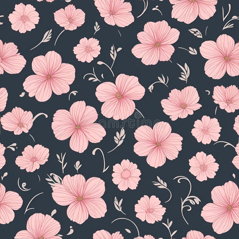 Beautiful Floral Flower Seamless Pattern Background for Ai Generated Stock Illustration ...