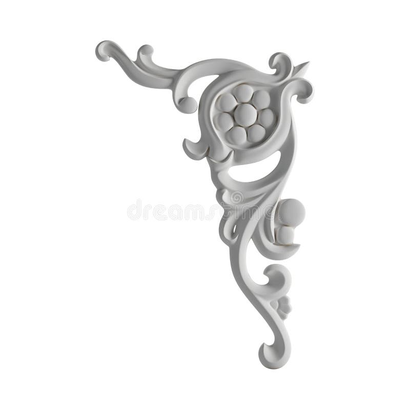 Beautiful Floral Frame Corner Isolated on White Stock Image - Image of ...