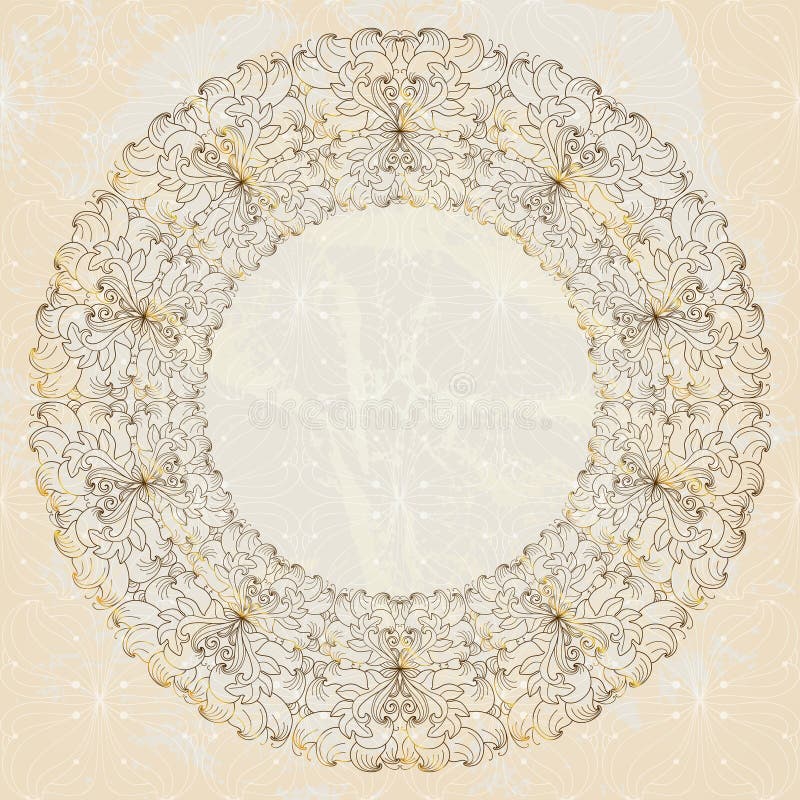 Beautiful Floral Lace Frame Stock Vector - Illustration of border ...
