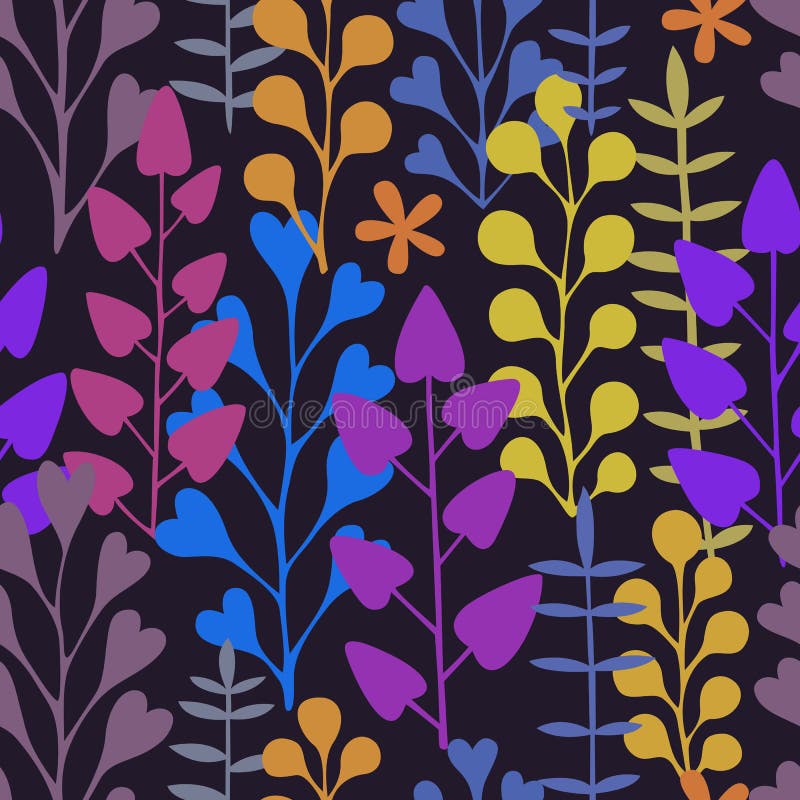 Beautiful Floral Ornament, Vector Seamless Pattern. Stock Vector ...