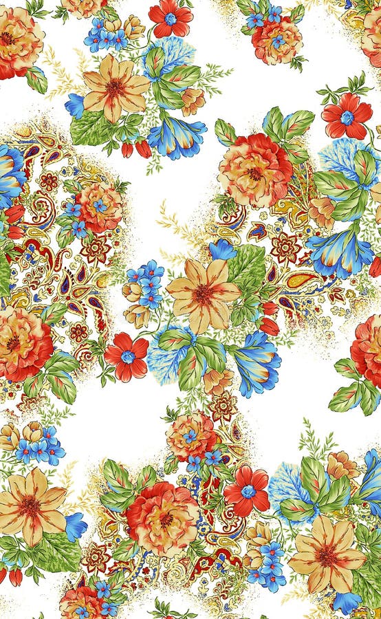 Abstract Colorful Block Print Pattern Stock Illustration - Illustration ...