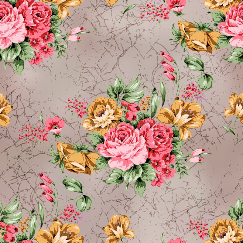 Beautiful Flower Pattern, Floral Colorful Seamless Allover Design ...
