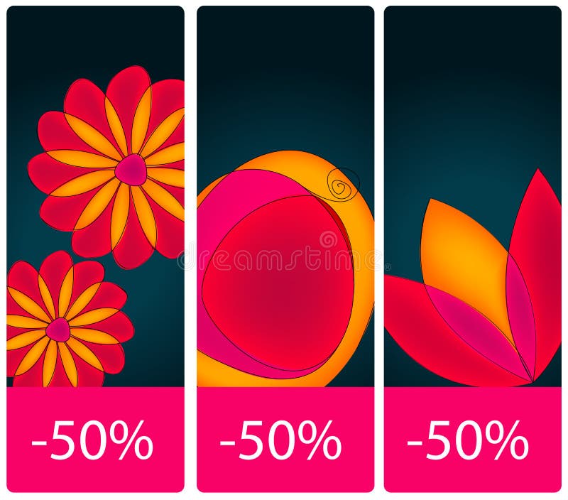 Beautiful Floral Price Tag Set Stock Vector - Illustration of happiness ...