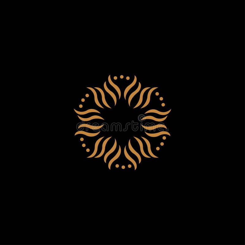 Beautiful Floral Round Vector Stock Vector - Illustration of label ...