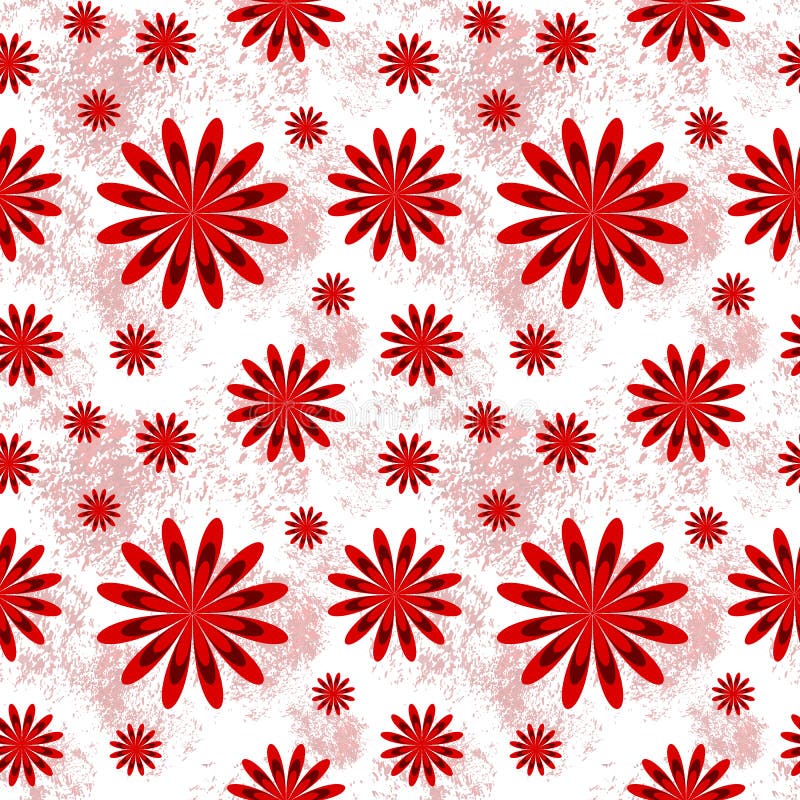 Beautiful Red And White Floral Seamless Pattern. Stock Vector ...