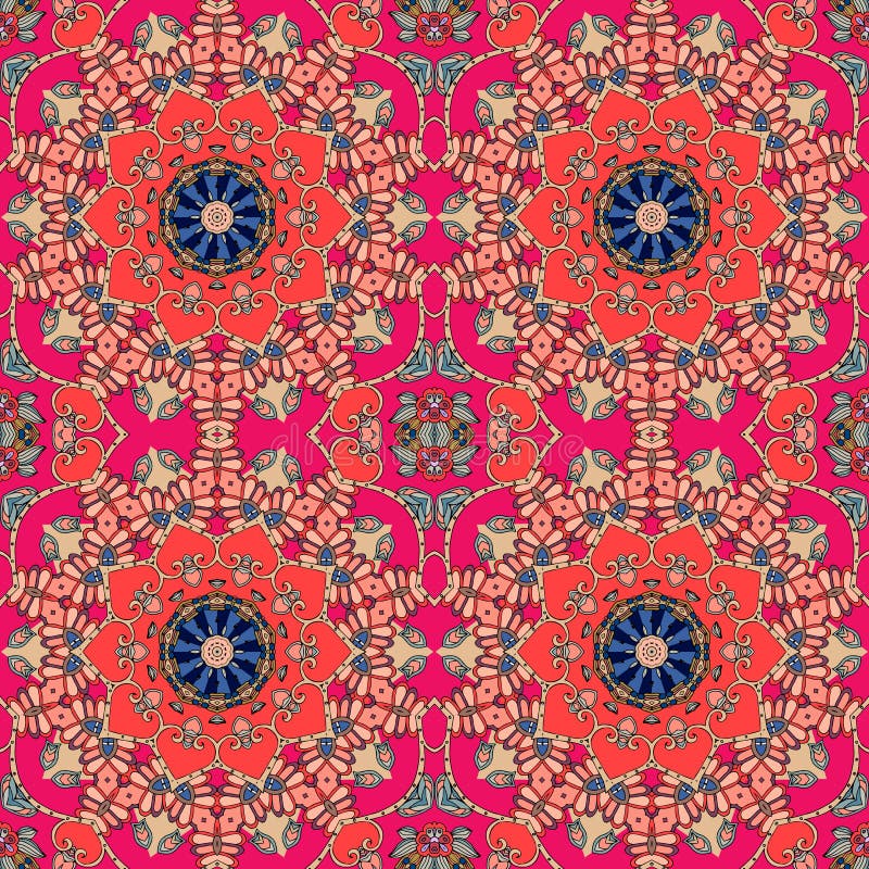 Beautiful Floral Seamless Pattern in Russian Style Stock Vector ...