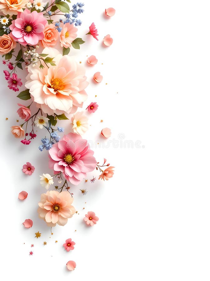 Beautiful Florar Design Frame Detailed Illustrated Stock Illustration ...