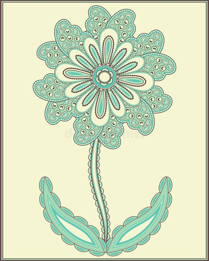Beautiful Flower in Abstract Design Stock Vector - Illustration of ...