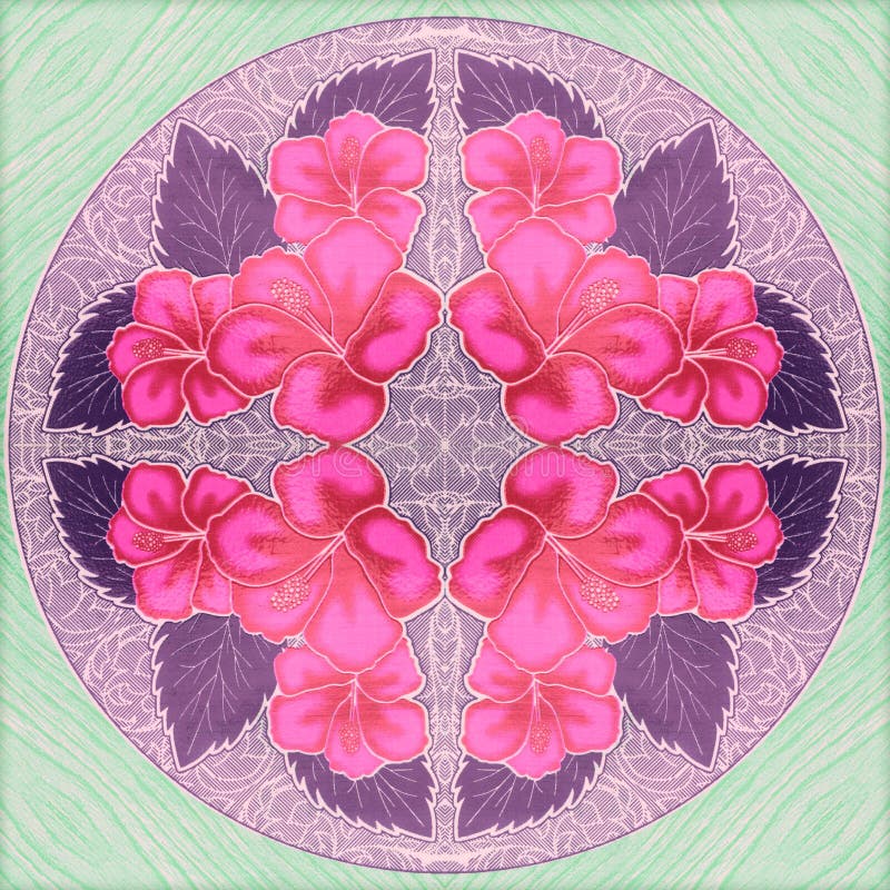 Beautiful Flower Ceramic Tile Wall Patterns Stock Photo - Image of aged ...