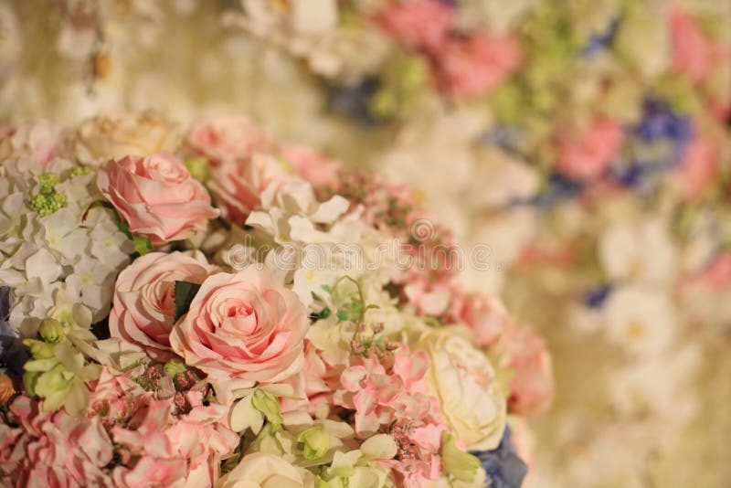 Beautiful Flower Decoration for Wedding Reception Stock Image - Image ...