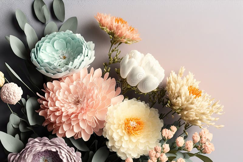 Beautiful Flower Illustration with Empty Space in the Corner ...