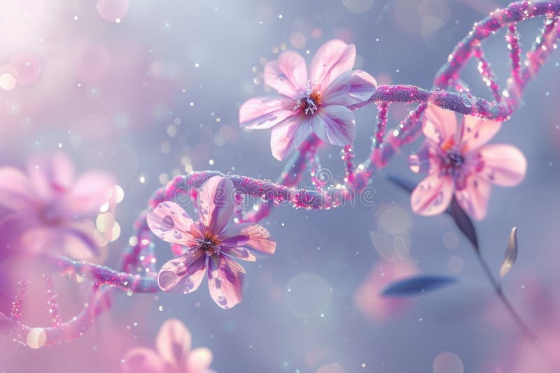 A Beautiful Flower Made of DNA Strands Stock Photo - Image of modern ...