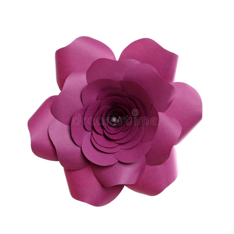 Beautiful Flower Made of Paper Isolated on White Stock Photo - Image of ...