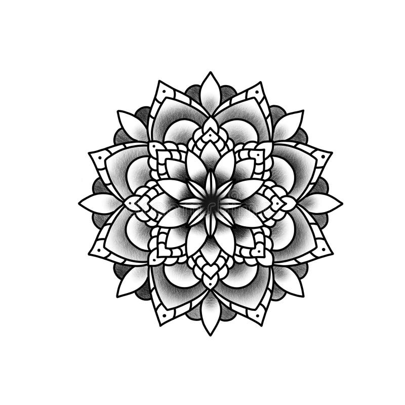 Beautiful flower mandala. stock illustration. Illustration of arabic ...